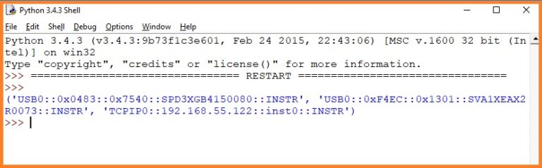 Programming Example: List connected VISA compatible resources using ...