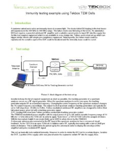 AN Immunity testing _Tekbox TEM Cell - Siglent