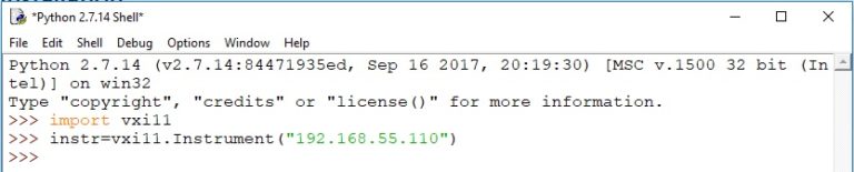 Programming Example: Using VXI11 (LXI) and Python for LAN control ...