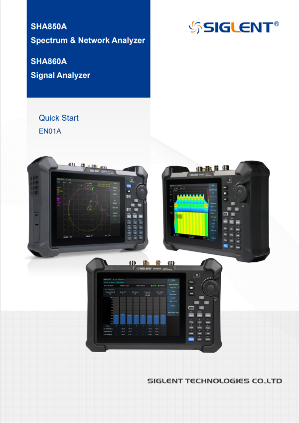 SHA850A Series Handheld Spectrum / Vector Network Analyzer - Siglent